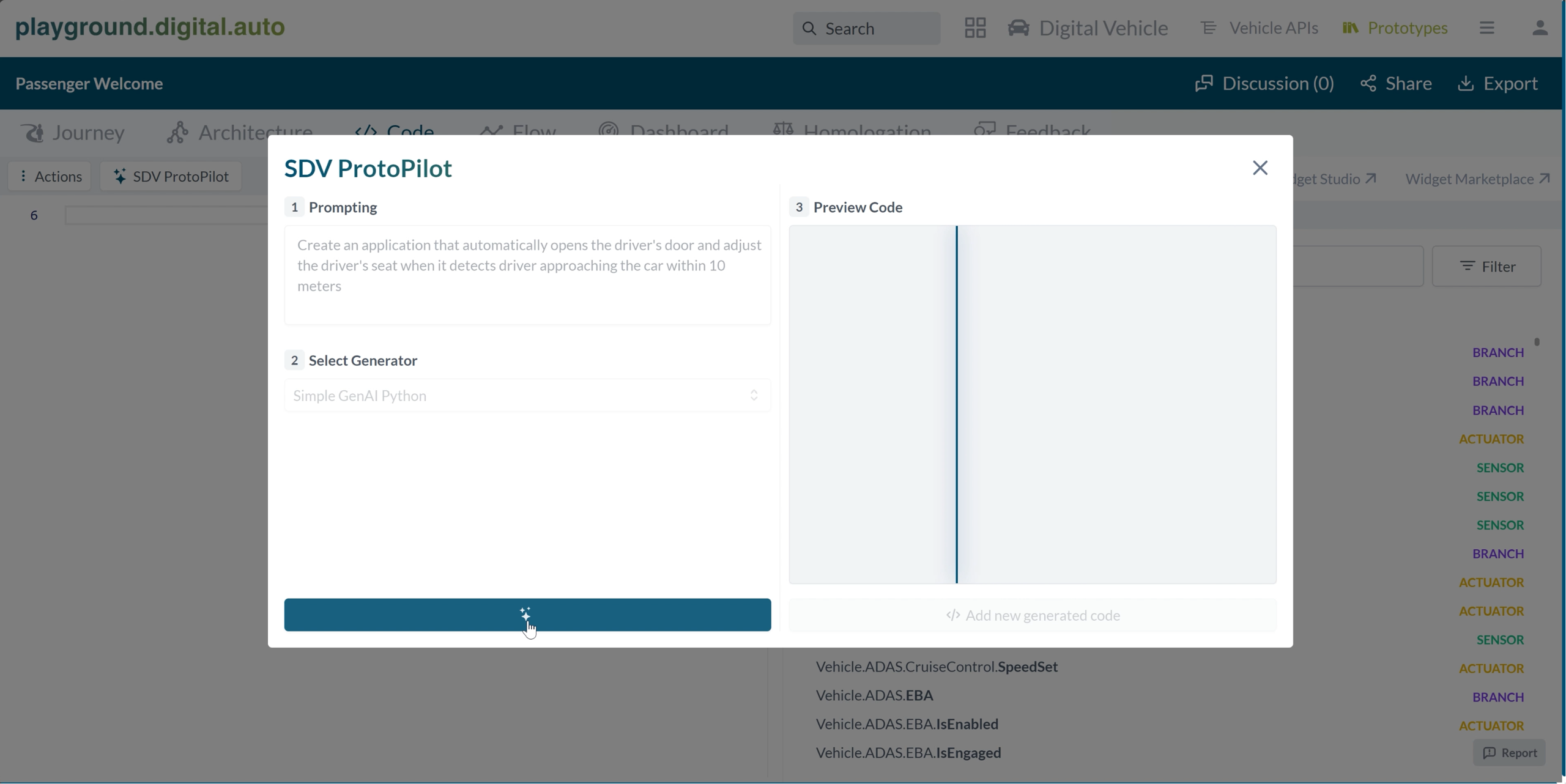 Use GenAI on playground :: digital.auto playground documentation